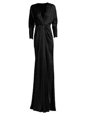 ALINA CERNATESCU Isadora Triacetate Maxi Dress - Black