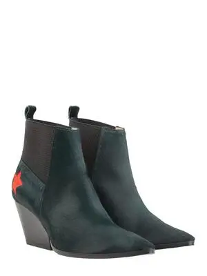 ROSAMUND MUIR LONDON Felixa Calf Hair Ankle Boots - Green