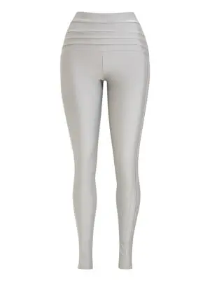 ALTRA VOLTA Black / Silver Sleek Motion High-waist Leggings - Black/silver