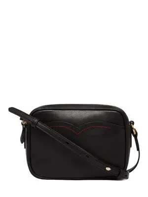 Lulu Guinness Leather Reese Crossbody Bag - Black