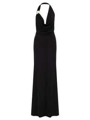 NAZLI CEREN Dakota Long Jersey Dress - Black