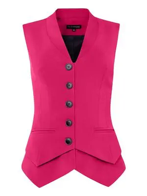 TIA DORRAINE Fitted Single-breasted Waistcoat - Pink