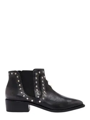 CLARA BARCELO Studded Ankle Boot - Black