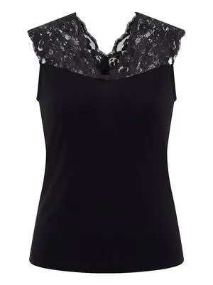 ZOEY Sofie Top With Lace Straps - Black