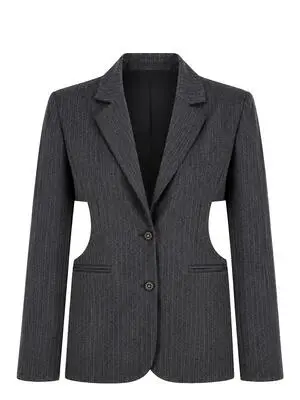 SALTEYE STUDIO Classic Bi-Layered Pinstripe Blazer