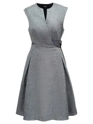SMART AND JOY Trapeze Flannel Dress - Silver