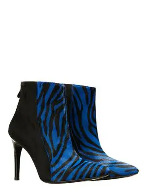 ROSAMUND MUIR LONDON Pietra Calf Hair Ankle Boots - Black/blue