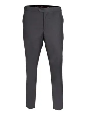 DAVID WEJ Tailored Slim Fit Trousers With Side Adjusters - Black