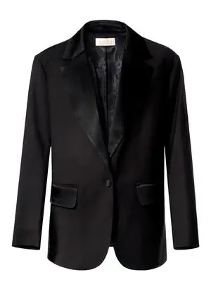 AGGI BY HALEWSKI Fashion Blazer Long Oversized Blazer - Black