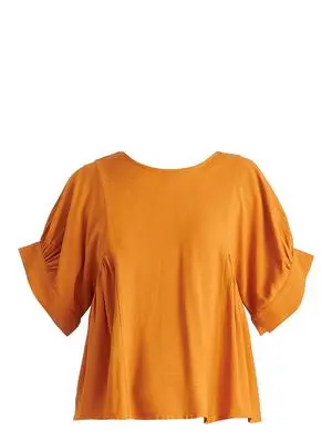 PAISIE Paisie Relaxed Fit Top With Back Bow Detail Yellow