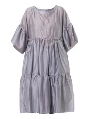 METAMORPHOZA Oversized Sheer Tunic - Silver