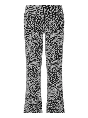 THE MOLC Sequined Flare Trousers - Black/white