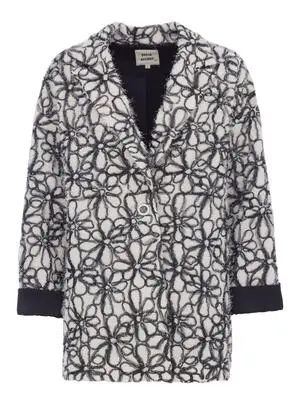 JULIA ALLERT Abstract Textured Jacket With Satin Lining - Black