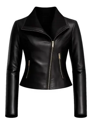 TANTRA SPAIN SL Metallic Style Jacket With Knit Details - Black