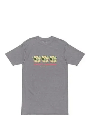 ANCHOR & CREW Heather Gustatory Originals Coffee & Croissant Heavy Cotton T-shirt - Grey