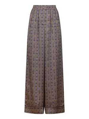 HELENE GALWAS Jara Printed Silk Trousers