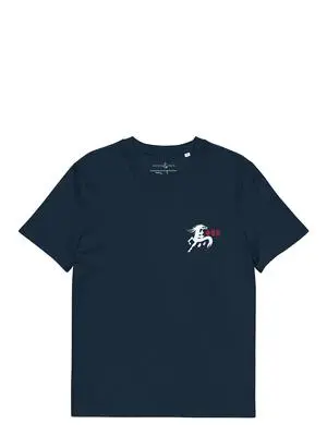 ANCHOR & CREW Navy Ten Chinese Year Of The Horse Editions Organic Cotton T-shirt - Blue