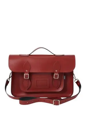 ZATCHELS Handmade Leather Backpack Satchel - Red