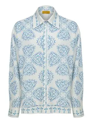 JE TE VEUX Bleu Long Sleeve Shirt - Blue