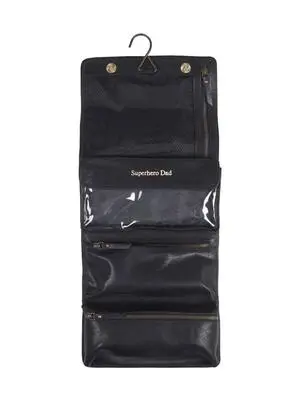 VIDA VIDA Hanging Leather Travel Wash Bag - Black