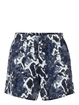 LINDSAY NICHOLAS NEW YORK Freya Short In Python Silk - Blue