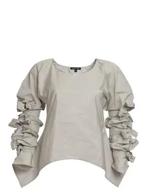 BIANCA POPP Taffeta Blouse With Ribbon Detail - White