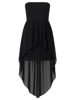 CONQUISTA Strapless High-low Dress - Black