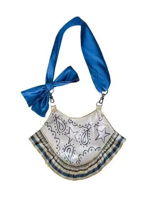 ACID CAT Paisley Dream Leather Bag - Silver/blue