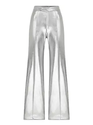 NAZLI CEREN Millie Leather Trousers - Grey