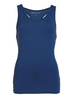 PERKY PEACH Sleeveless Vest Top - Blue