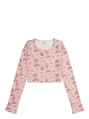 CLOUD HAVEN Sweet Pittie Print Cardigan Pink