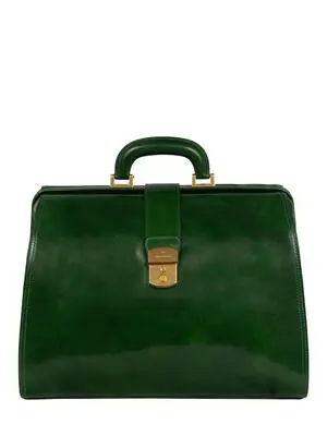 TIME RESISTANCE Leather Doctor Bag - Green