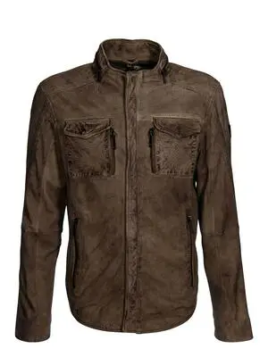 Mauritius Leather Shacket - Brown