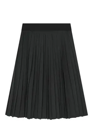 RAVE ON TREND Pleated Knee-length Skirt - Black