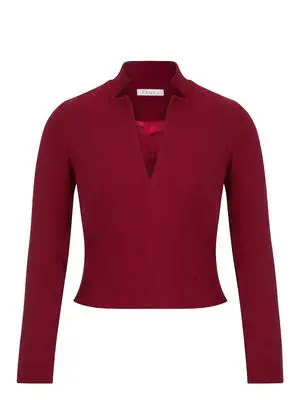 MAAN ISTANBUL High Neck Long Sleeve Blouse - Red