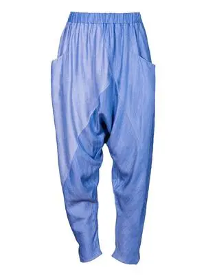 CARLTON JONES Tencel Denim Medina Drop Crotch Pant - Blue