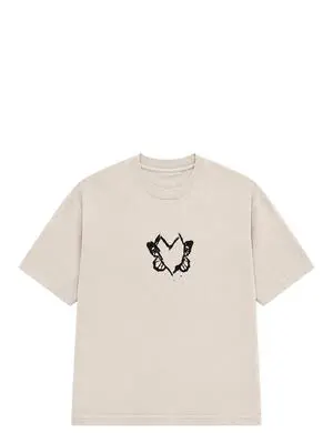 X ILONA BLUE Neutrals Heart With Wings Cotton Tee - Black
