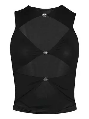 OW Chiara Cut Out Sleeveless Top - Black