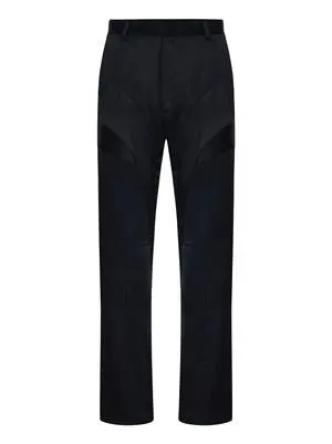 PCFG Regular Fit Linen And Cotton Blend Pant - Black