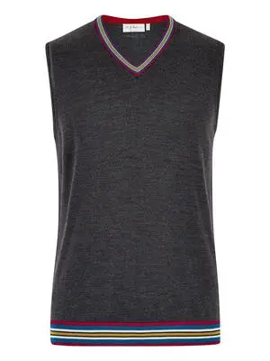 MG RIVERS Slate Extrafine Merino Tank Top - Grey