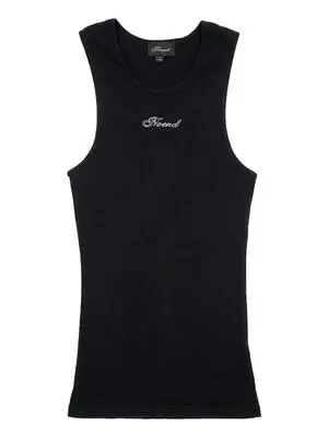 NOEND Cotton Rib Tank Top - Black