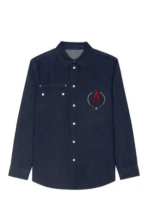 BORN IN EXILE Denim Shirt Raw Denim "mumtaz - Blue