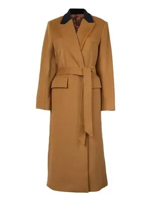 MUTE BY JL Oslo Tailored Color-block Coat - Beige/black