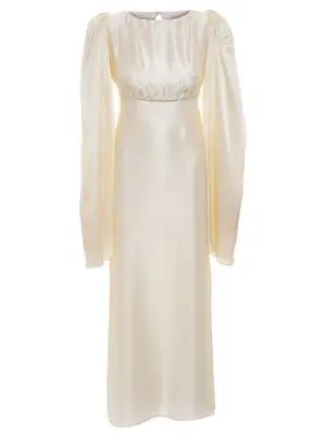 SOFIA TSERETELI L’amour’ Long Silk Dress - White