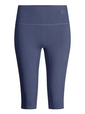 THE KOOZY Daru High Waist Cropped Pima Cotton Leggings - Blue