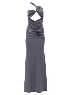 FOREVER YOUNG THE LABEL Salma Maxi Jersey Gown - Silver
