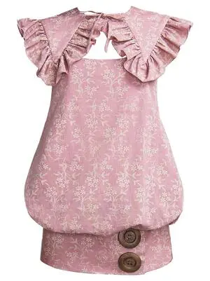 28NATELIER Babydoll Silhouette Dress - Pink