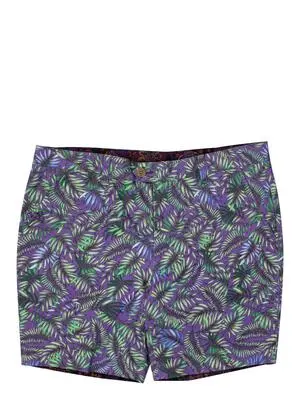 LORDS OF HARLECH Printed Flat Front Shorts - Purple/green/blue