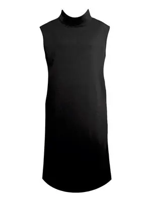 FROCK TALES Sleeveless Funnel Neck Overdress - Black