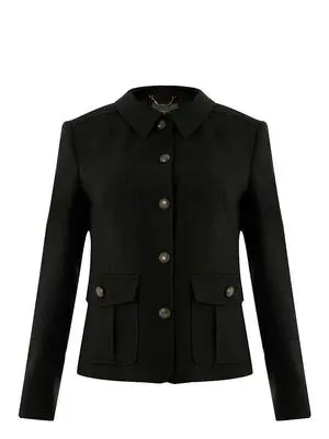 EXQUISE Aubrie Structured Jacket - Black/grey